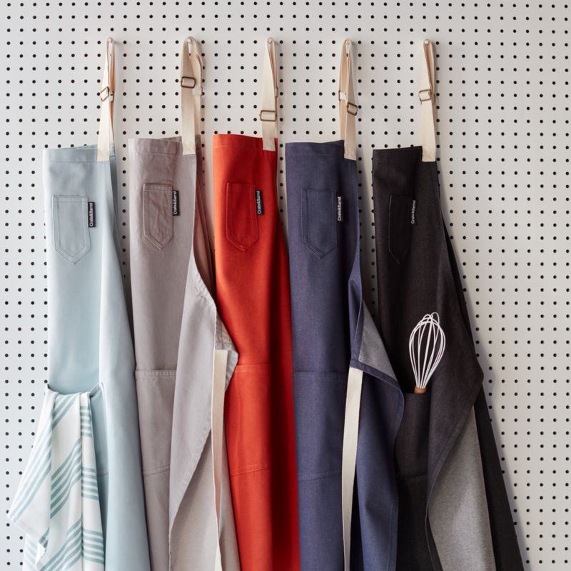 Blue Mist Kitchen Apron with Pockets + Reviews | Crate & Barrel