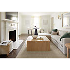 Rodin White Boucle Dining Accent Chair by Athena Calderone | Crate & Barrel