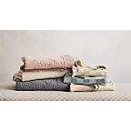 Cloudy Blue Checkmate Baby Stroller Blanket by Leanne Ford | Crate & Kids