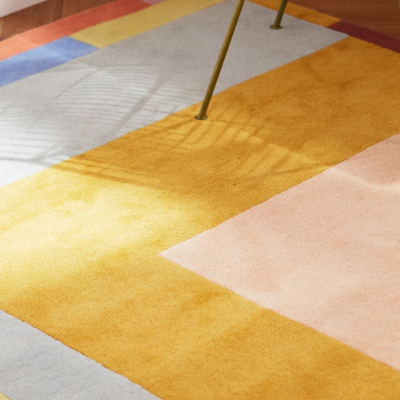 Bright Bordered Colorblock Kids Rug 5x8 + Reviews | Crate & Kids