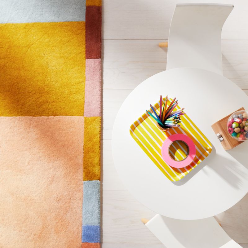 Bright Bordered Colorblock Kids Rug 5x8 + Reviews | Crate & Kids