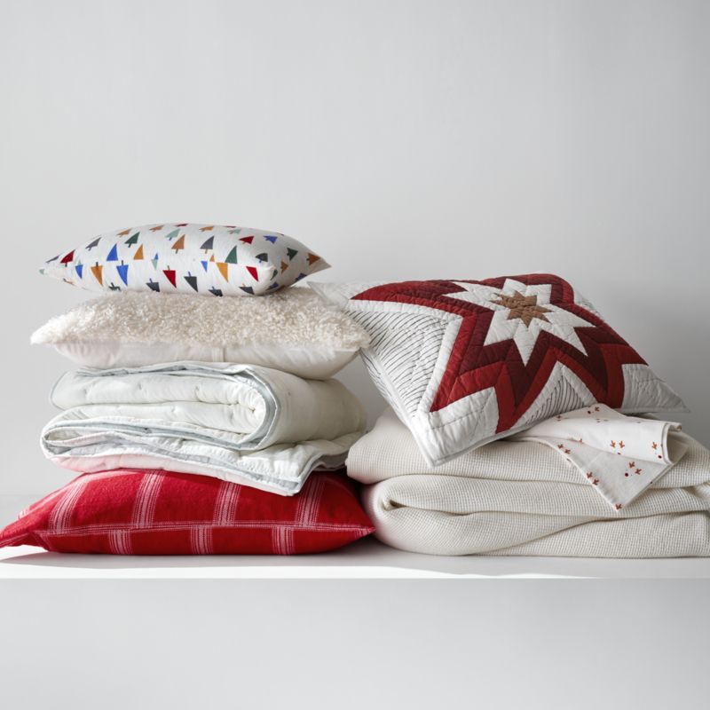 Kids Organic Flannel Reindeer Christmas Pillowcase | Crate & Kids