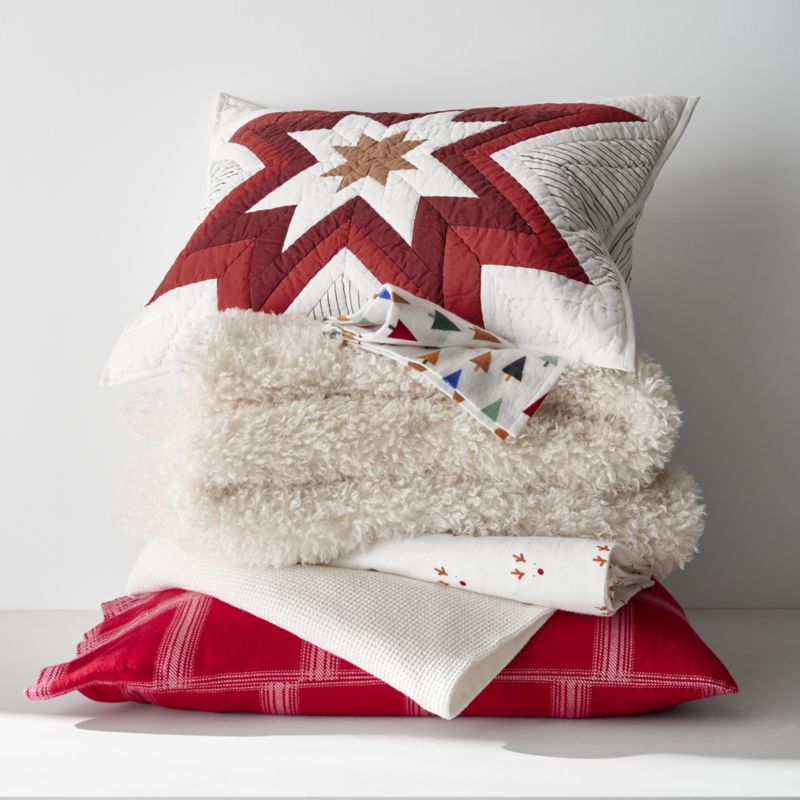 Kids Organic Flannel Reindeer Christmas Pillowcase | Crate & Kids