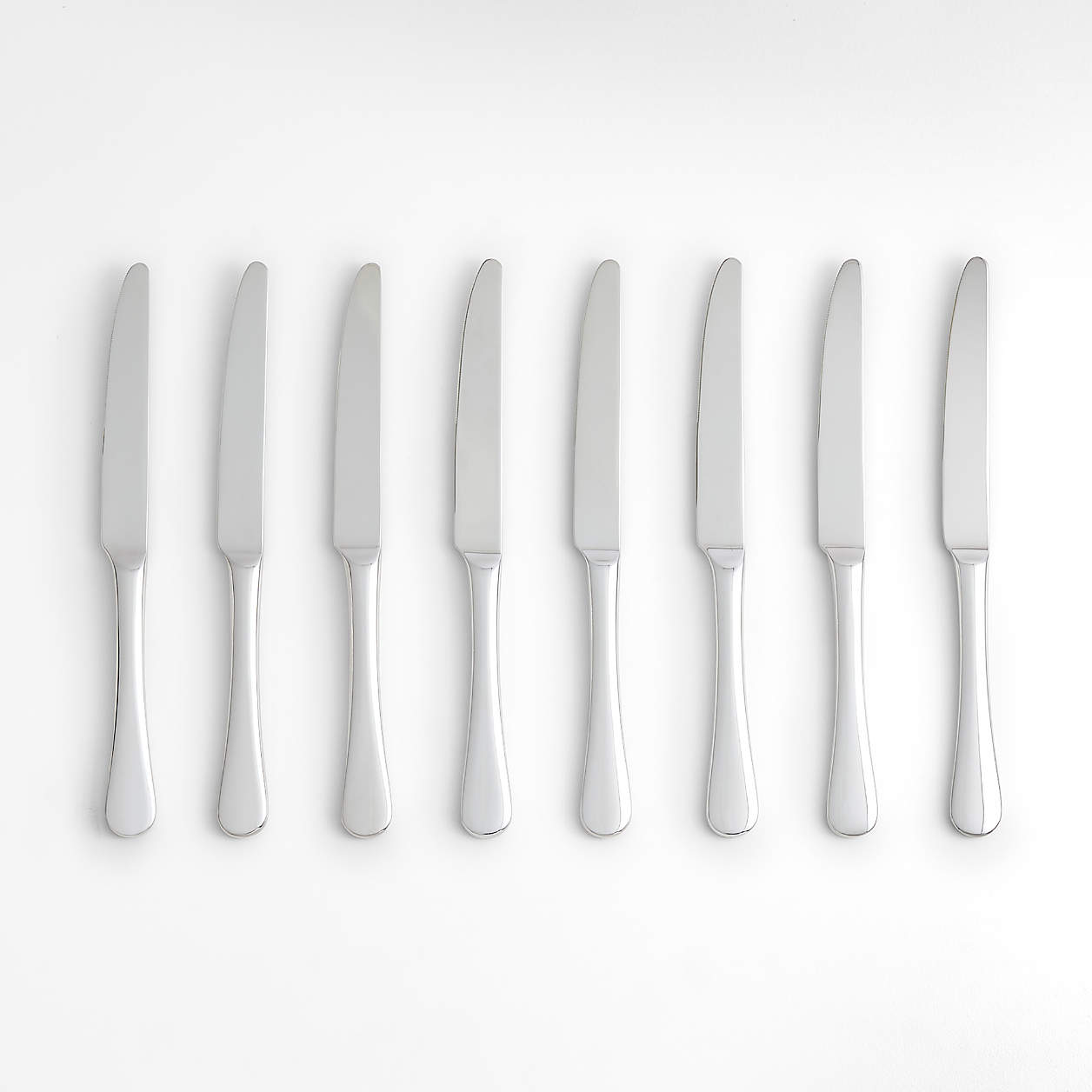Caesna Mirror Dinner Knife, Set of 8 + Reviews | Crate & Barrel