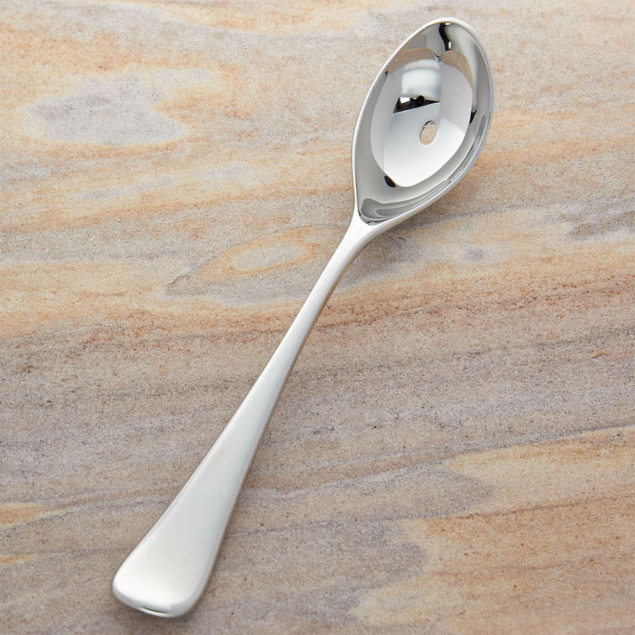 Caesna Mirror Olive Spoon by Robert Welch + Reviews | Crate & Barrel