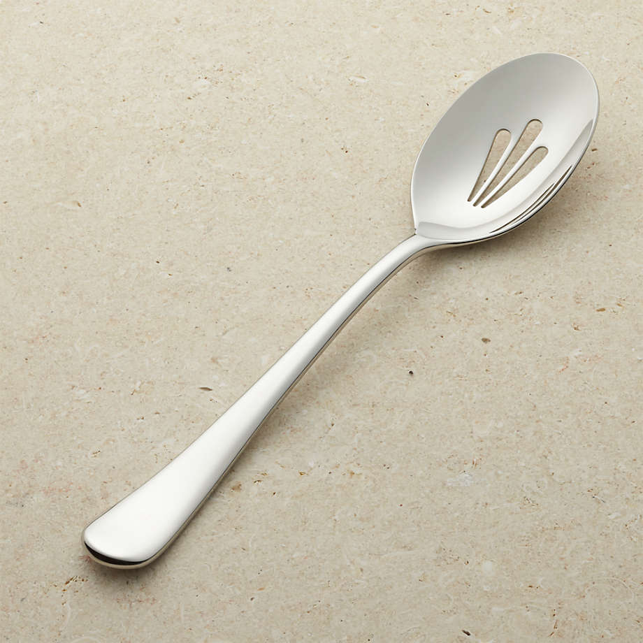 Caesna Mirror Slotted Serving Spoon by Robert Welch + Reviews | Crate ...