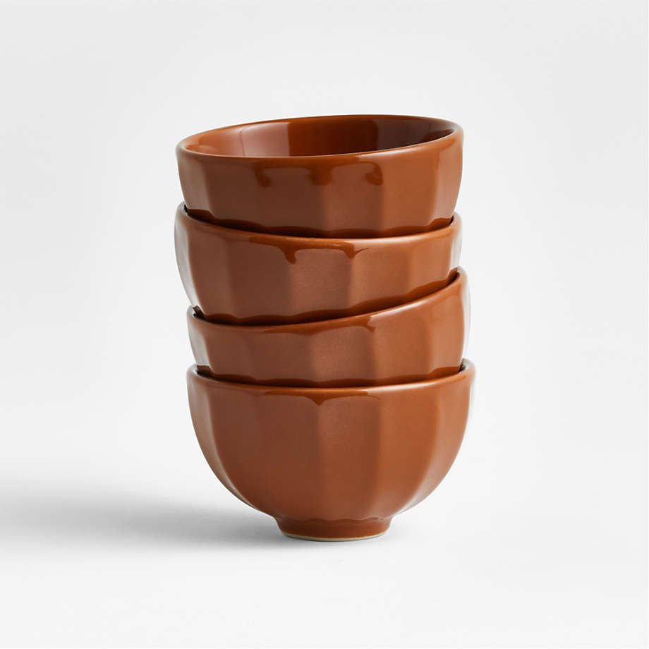 Cafe Spice Orange Mini Bowls, Set of 4 + Reviews | Crate & Barrel