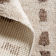 Calais Textured Wool-Blend Hand-Knotted Latte Brown Area Rug 9'x12 ...