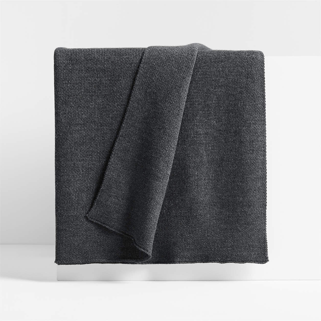 Calda Chantilly 70"x55" Black Throw Blanket + Reviews | Crate & Barrel
