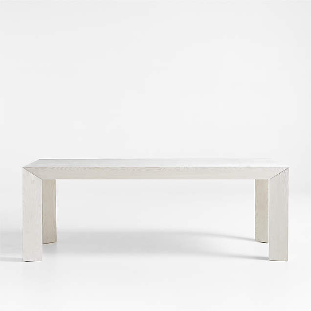 Terra 90" Natural White Oak Solid Wood Dining Table + Reviews | Crate ...