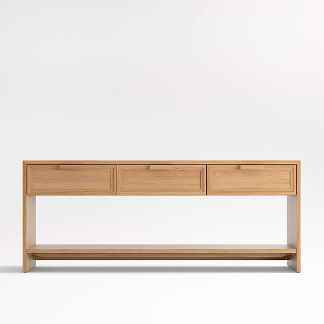 Terra Natural White Oak Wood Storage Bench + Reviews | Crate & Barrel ...