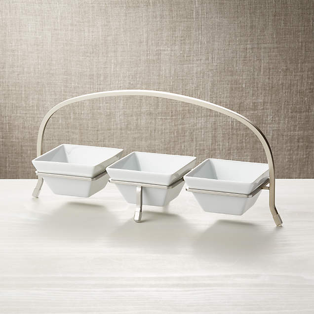 Cambridge Two-Tier Server with Plates | Crate & Barrel