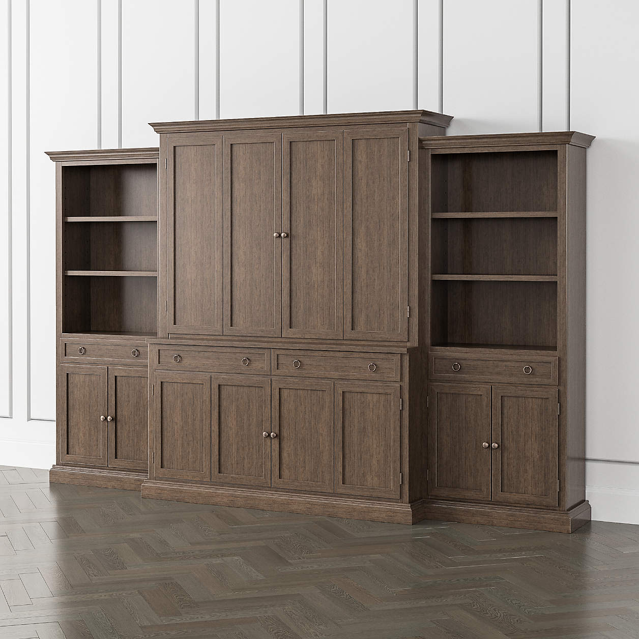 Cameo Pinot Lancaster 4-Piece Entertainment Center with Storage ...