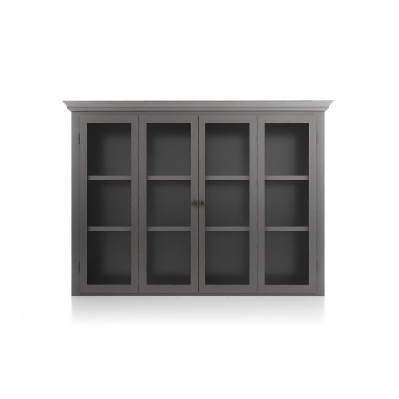Cameo Grigio Modular Hutch with Glass Doors | Crate & Barrel