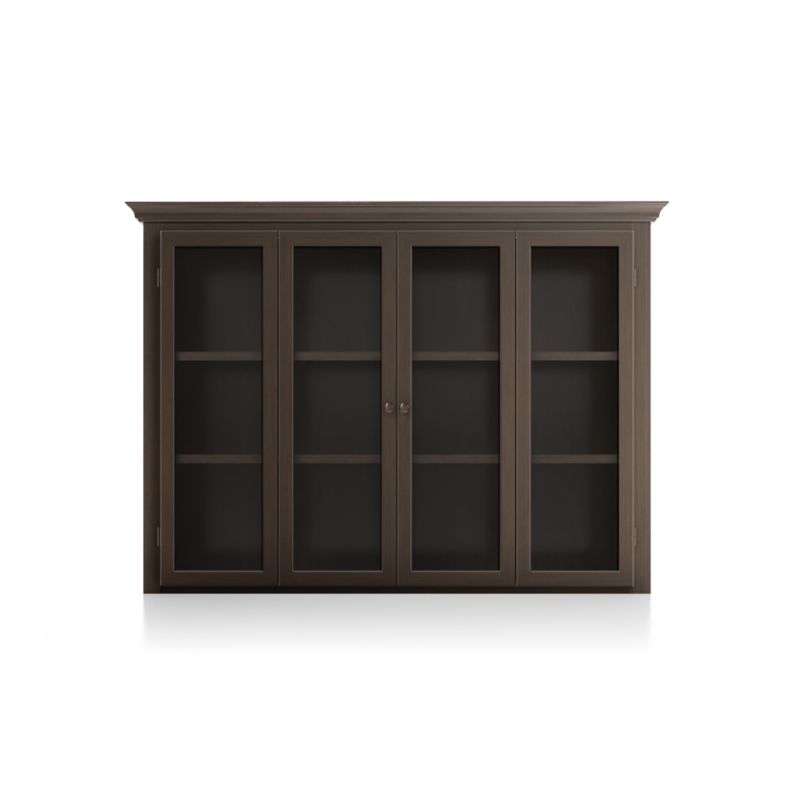 Cameo Pinot Lancaster Modular Hutch with Glass Doors | Crate & Barrel