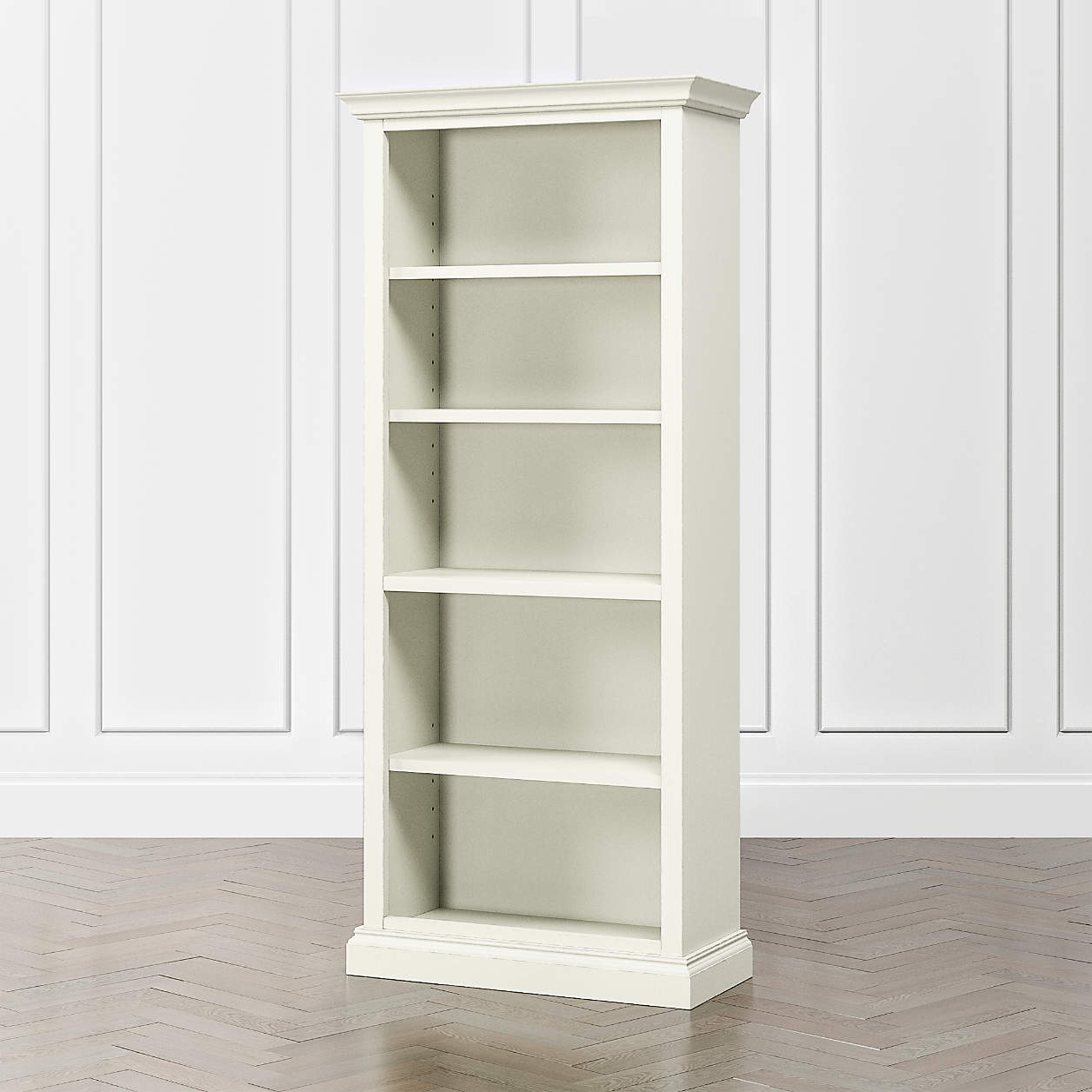 Cameo Vamelie Open Bookcase with Full Crown | Crate & Barrel