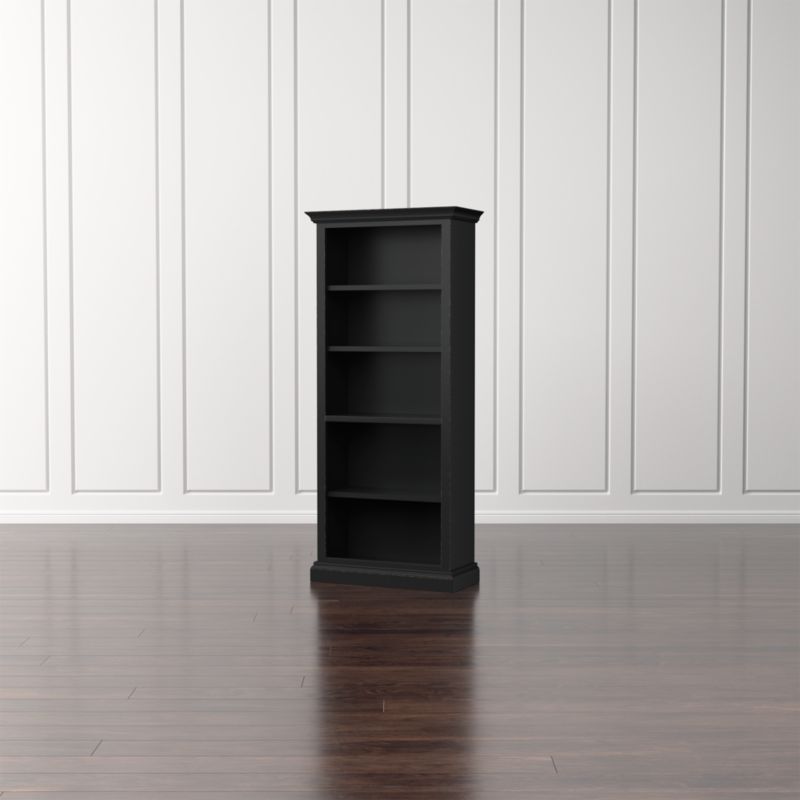Cameo Bruno Black Open Bookcase | Crate & Barrel