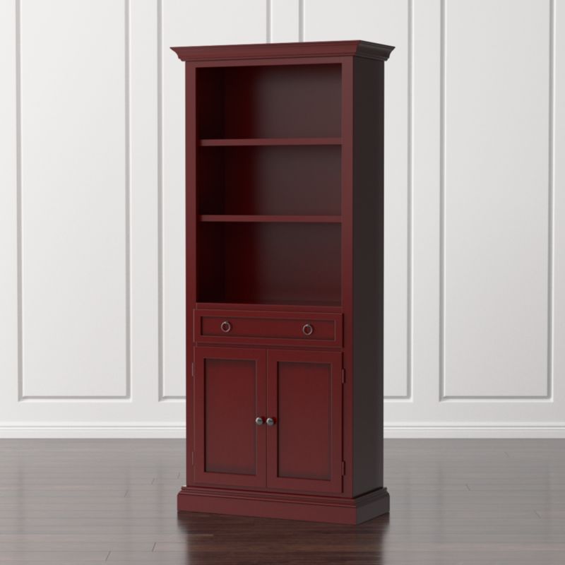 Cameo Red Storage Bookcase + Reviews | Crate & Barrel