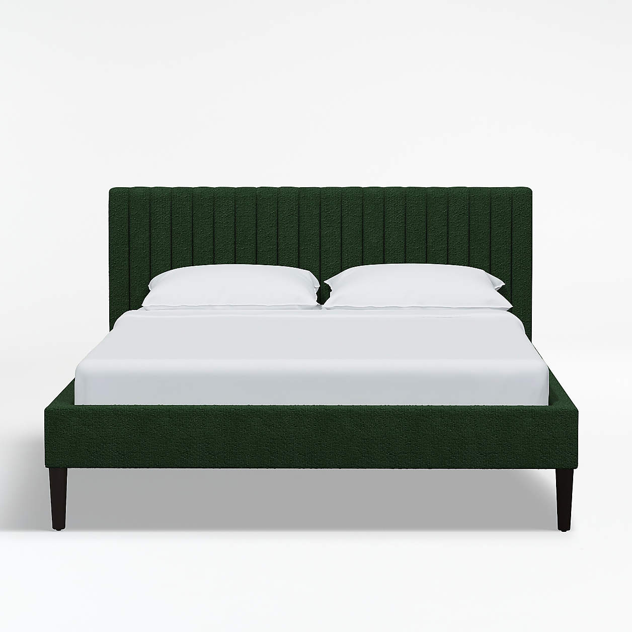 Camilla Twin Boucle Fern Channel Bed | Crate & Barrel