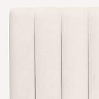 Camilla Queen Linen White Channel Bed + Reviews | Crate & Barrel