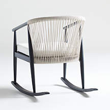 Payton Black and Natural Cane Nursery Rocking Chair | Crate & Kids