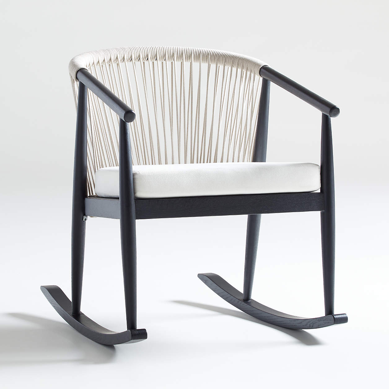 Payton Black and Natural Cane Nursery Rocking Chair | Crate & Kids