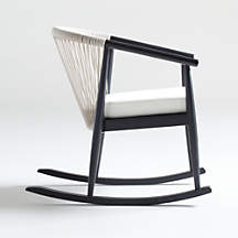 Payton Black and Natural Cane Nursery Rocking Chair | Crate & Kids