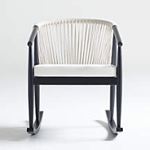 Payton Black and Natural Cane Nursery Rocking Chair | Crate & Kids