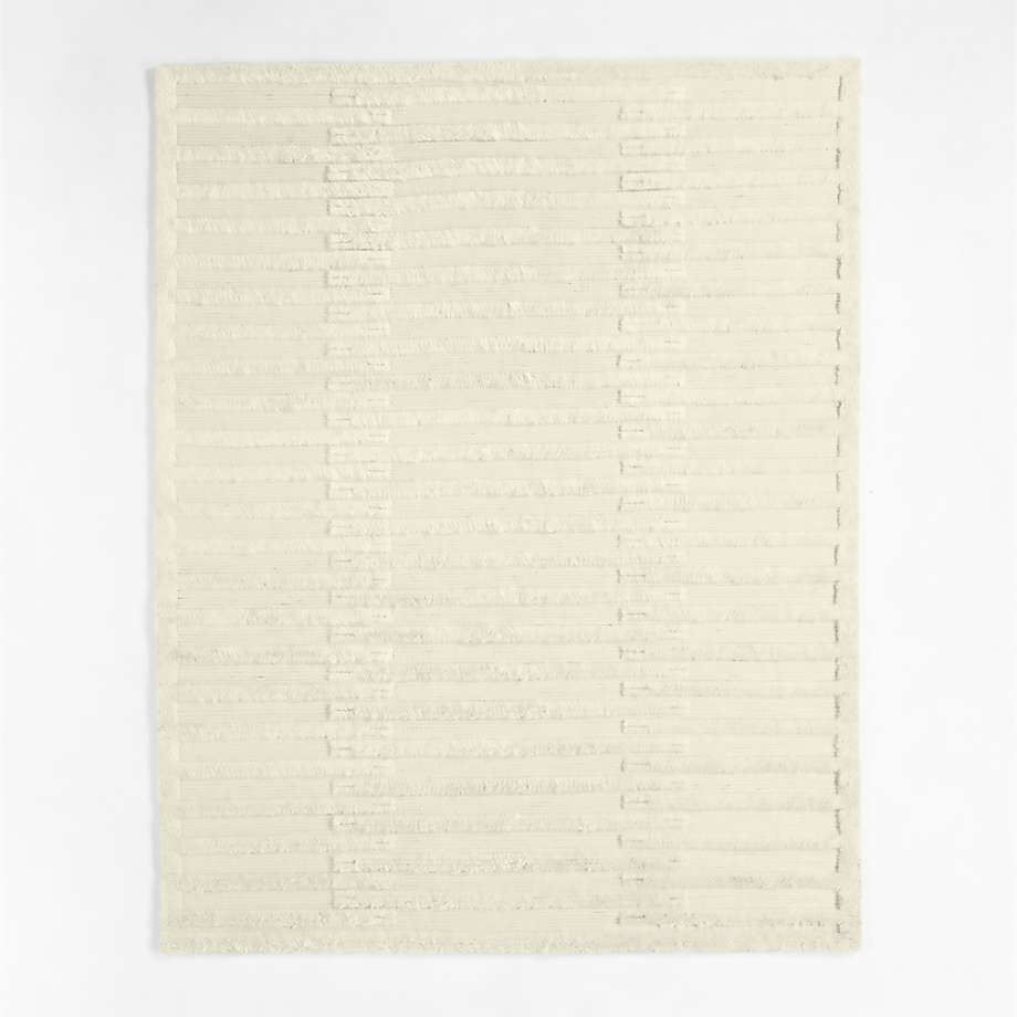 Cannet Wool Shag Sand Beige Area Rug 9'x12' | Crate & Barrel