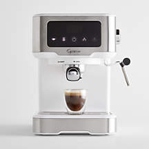 Capresso Cafe TS Touchscreen White Espresso Machine | Crate & Barrel