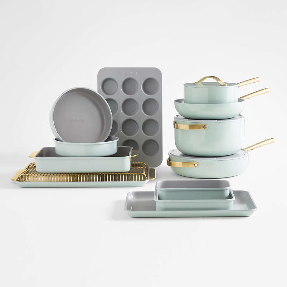 Caraway Silt Green Full Kitchen Set | Crate & Barrel