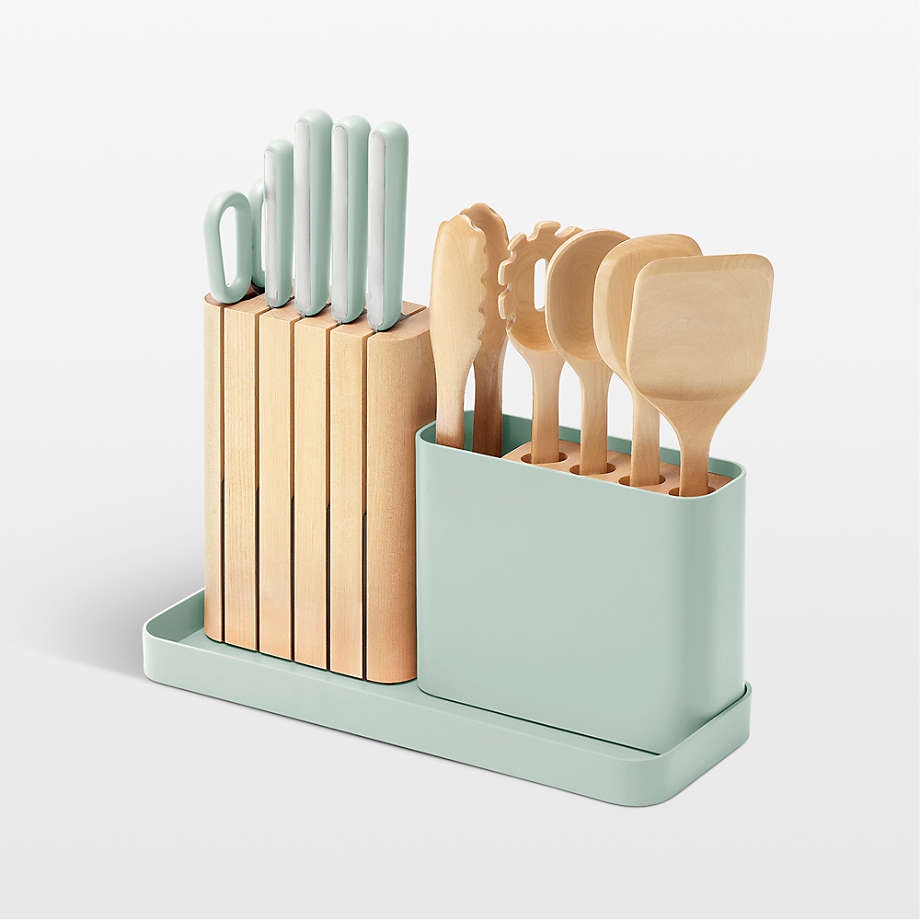 Caraway 14-Piece Mist Knife and Utensil Prep Set + Reviews | Crate & Barrel