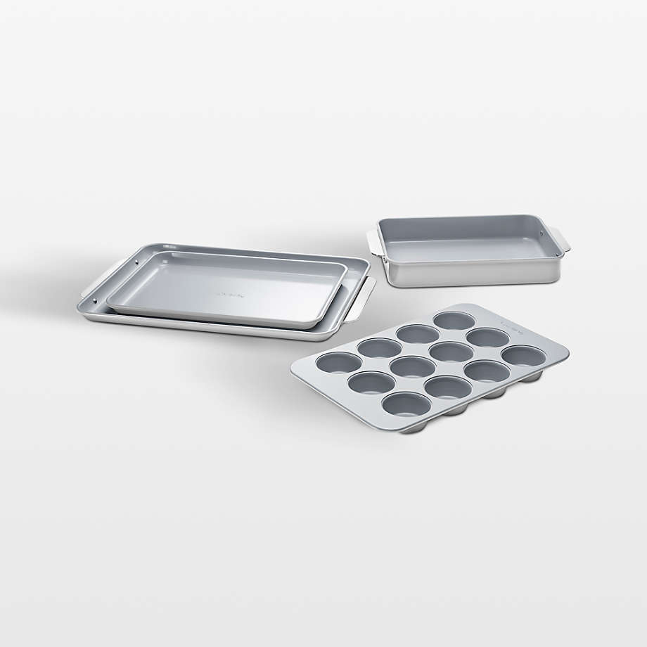 Caraway Gray Non-Toxic Ceramic Non-Stick Mini Bakeware Set + Reviews ...