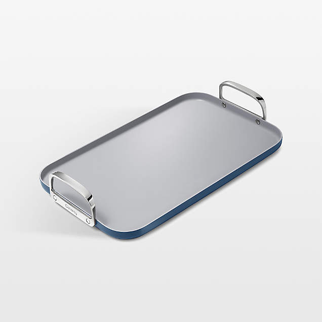 Caraway Home Navy Non-Stick Ceramic Saucepan + Reviews | Crate & Barrel