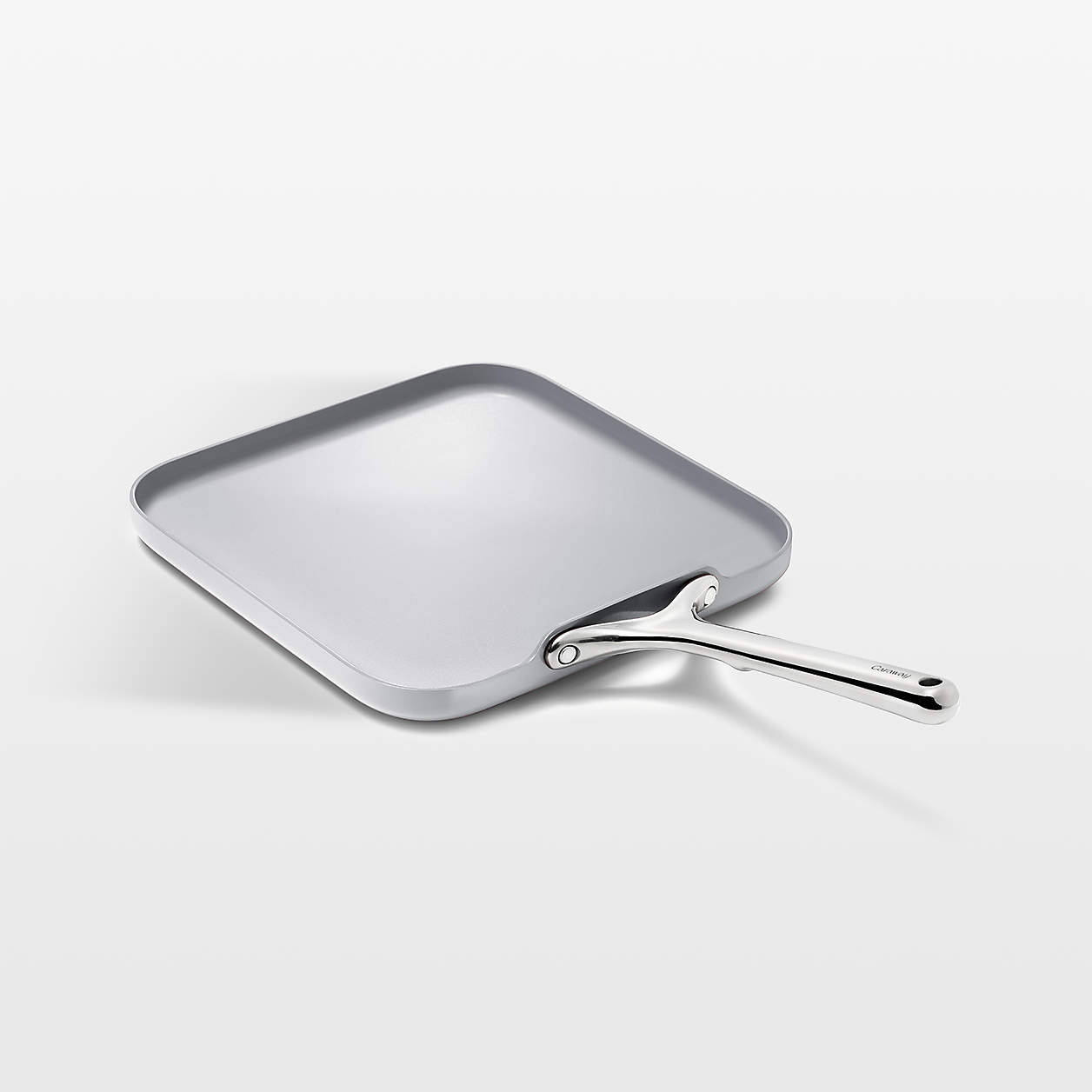 Caraway Gray Ceramic Non-Stick Square Griddle + Reviews | Crate & Barrel