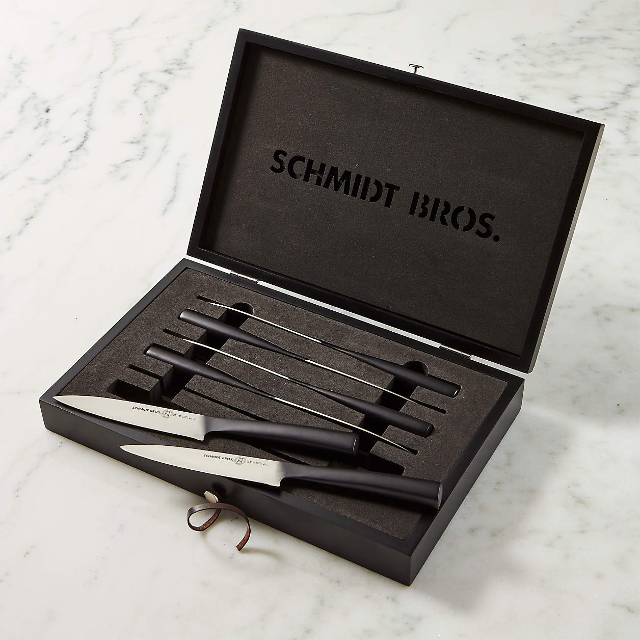 Schmidt Brothers Carbon 6 Steak Knives Set of Six + Reviews | Crate ...