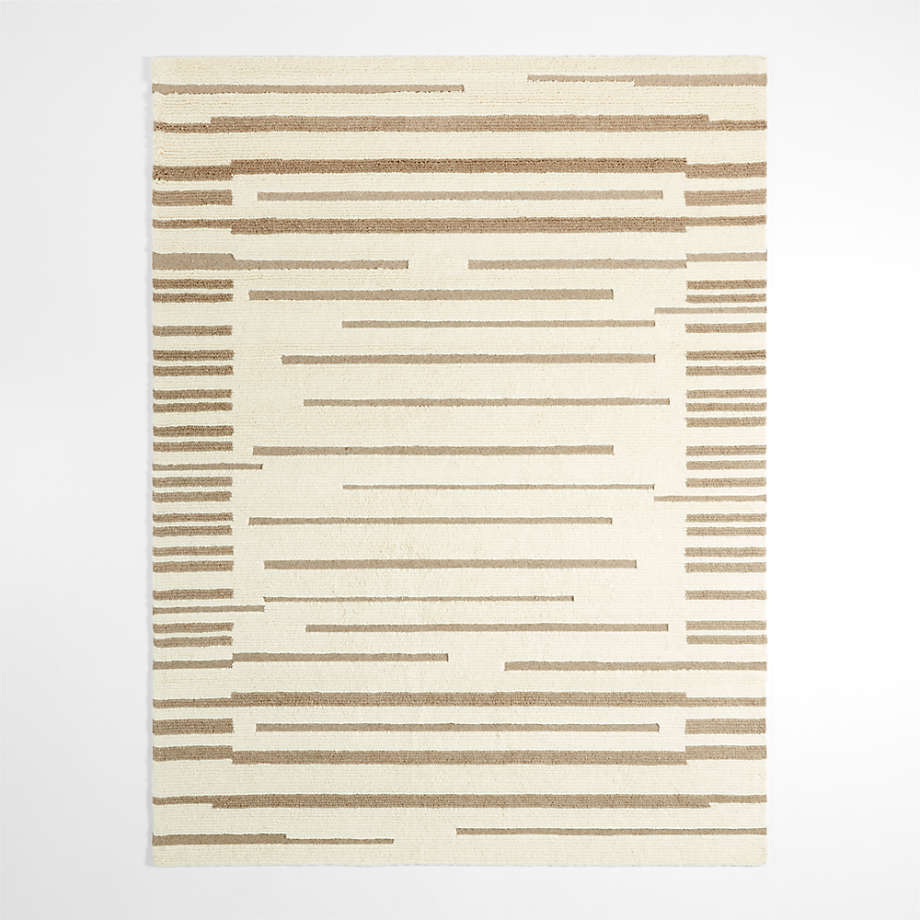 Cardrona Wool Beige Area Rug 9'x12' | Crate & Barrel Canada