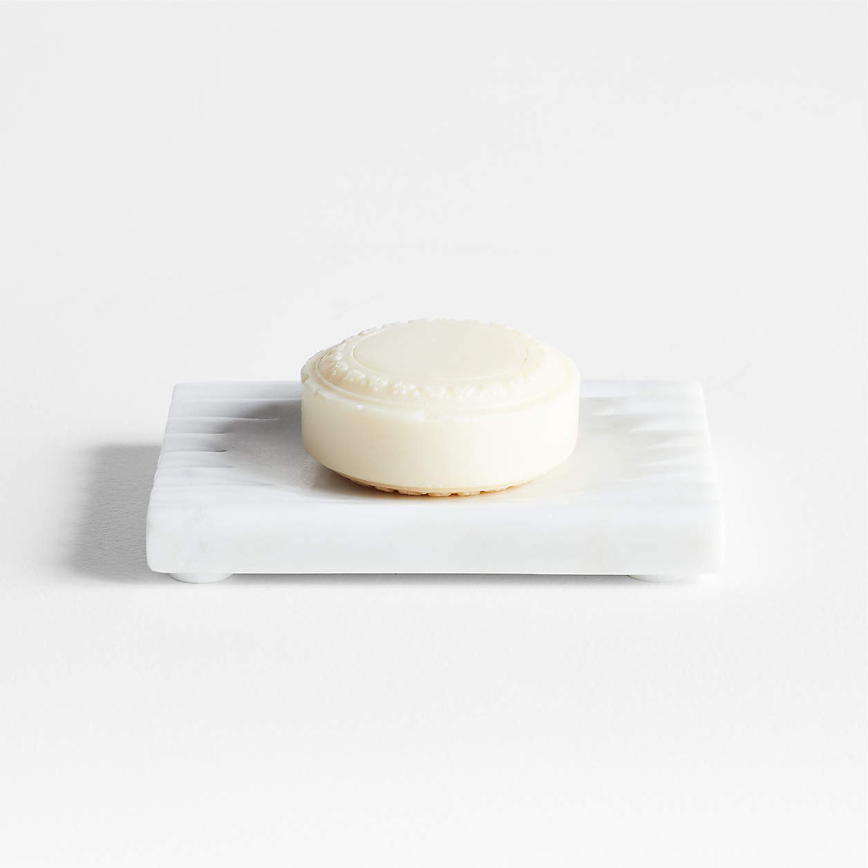 Carmen White Marble Soap Dish + Reviews | Crate & Barrel