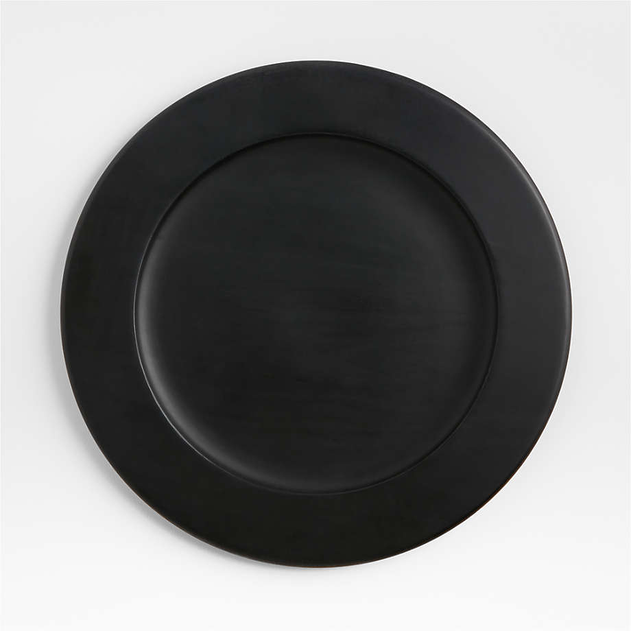 Carson Ebonized Wood Charger | Crate & Barrel