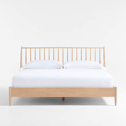 Carson Ebonized Wood Spindle Queen Bed + Reviews | Crate & Barrel
