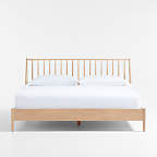Carson Natural Wood Spindle King Bed | Crate & Barrel
