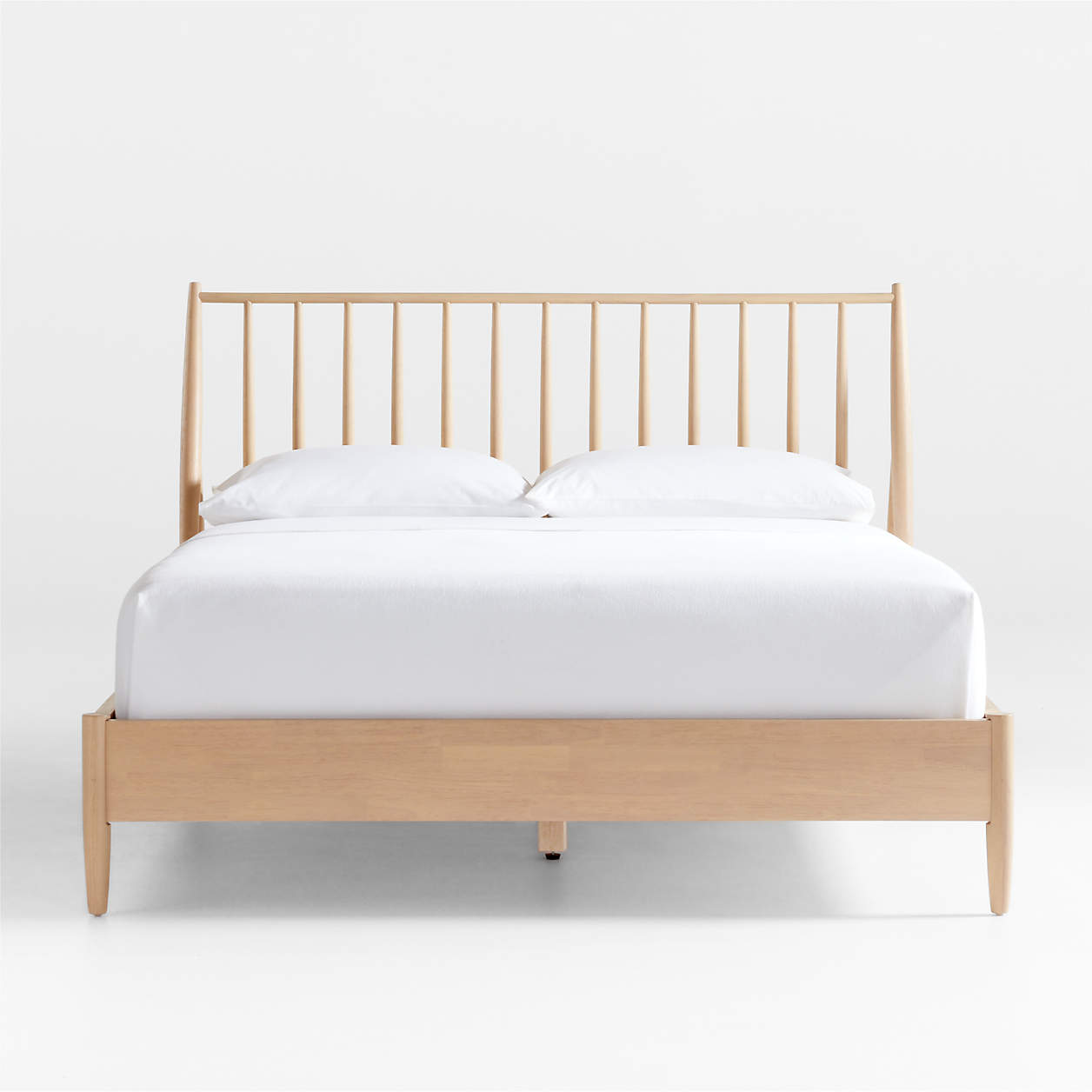 Carson Natural Wood Spindle Queen Bed + Reviews | Crate & Barrel