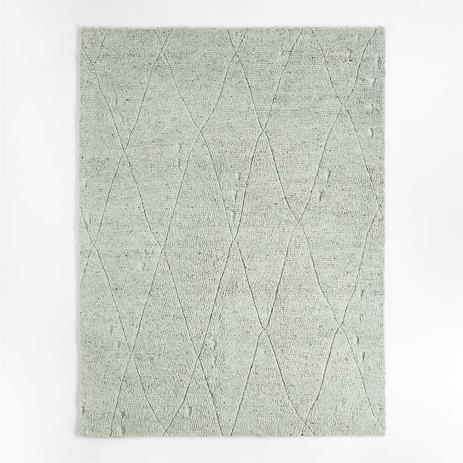 Casablanca Wool Moroccan Light Grey Area Rug 10'x14' + Reviews | Crate ...