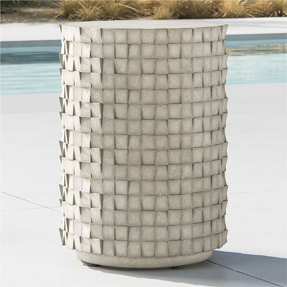 Cast Small Concrete End Table | Crate & Barrel