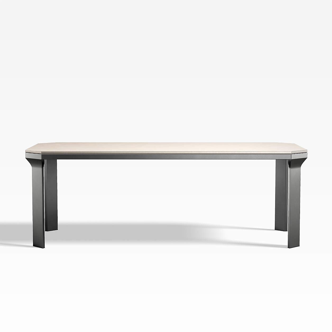 Catalyst 83" Concrete Dining Table with Black Base | Crate & Barrel