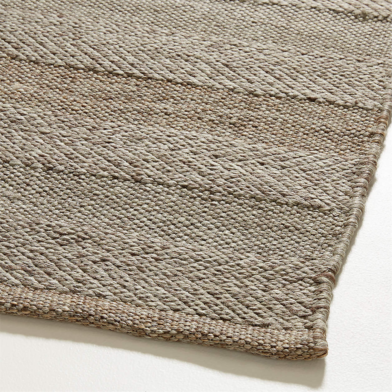Catania Handwoven Taupe Grey Rug Swatch 12"x18" | Crate & Barrel