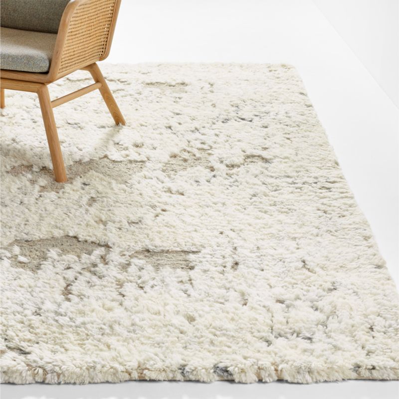Cavazzi Neutral Distressed Area Rug 5'x8' + Reviews | Crate & Barrel