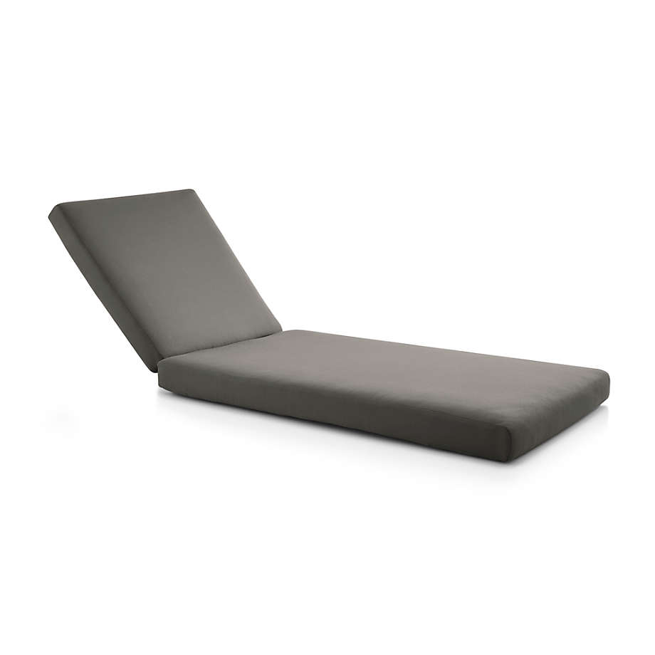 Abaco Graphite Sunbrella Chaise Lounge Cushion + Reviews | Crate & Barrel