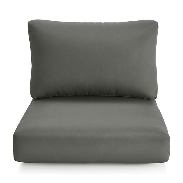 Abaco Graphite Sunbrella Chaise Lounge Cushion + Reviews | Crate & Barrel