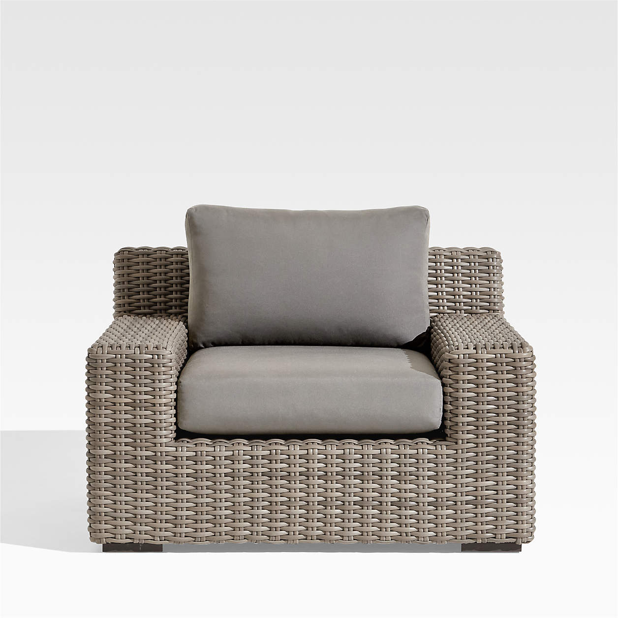 Abaco All-Weather Resin Wicker Outdoor Lounge Chair with Graphite ...